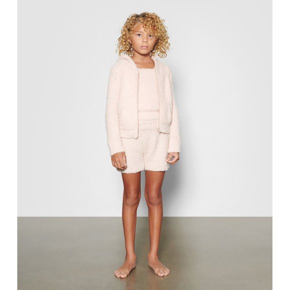 SKIMS | Jackets & Coats | Skims Cozy Knit Zipup Hoodie Dusk Kids 2t3t ...